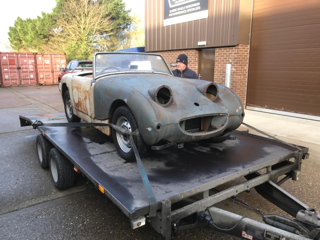Arrival of our 1960 Austin Healey Frogeye Sprite - Bridge Classic Cars