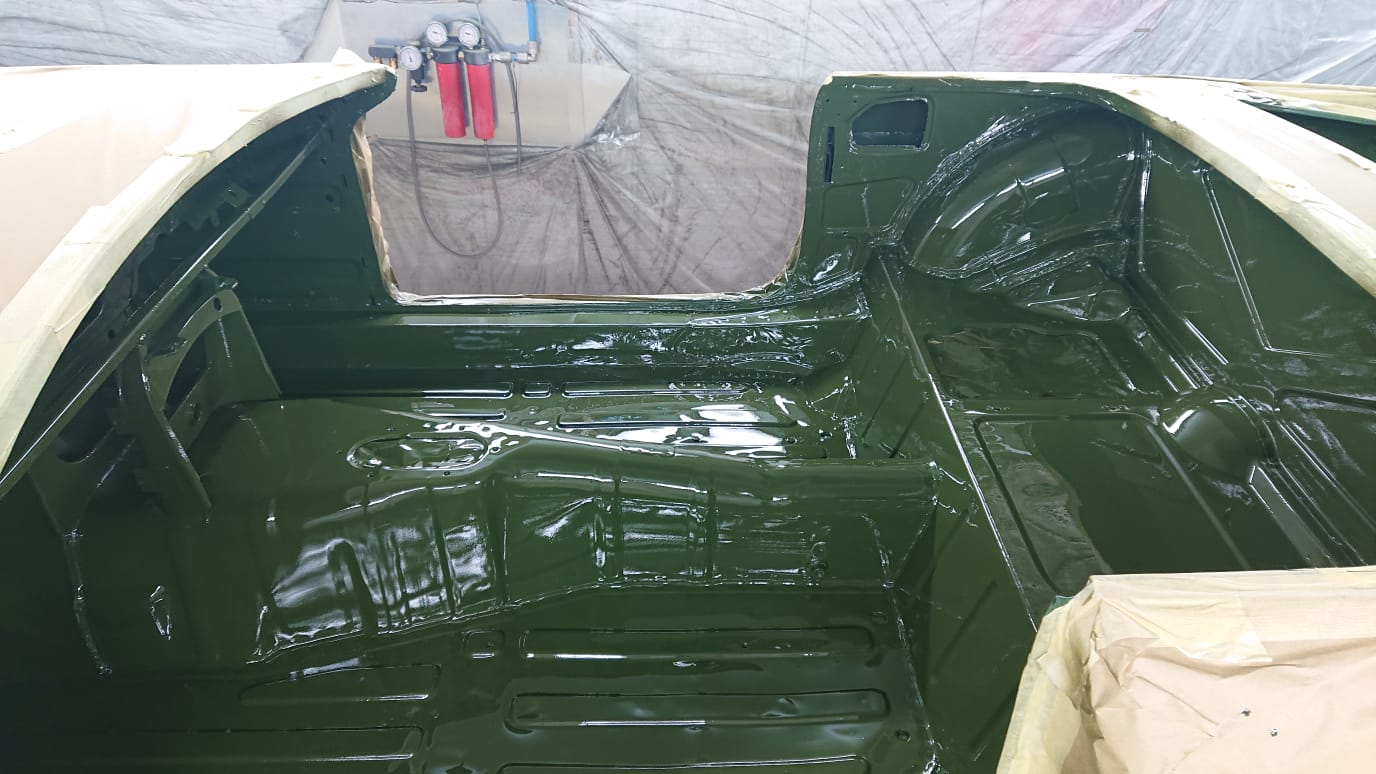 Our MGB Roadster is in paint - Bridge Classic Cars