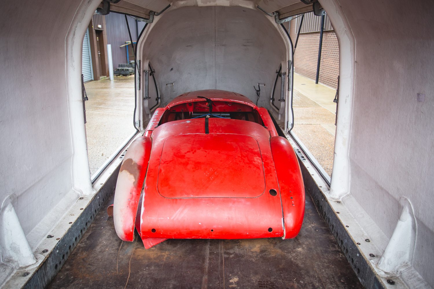 MG A Body shell arrives - Bridge Classic Cars