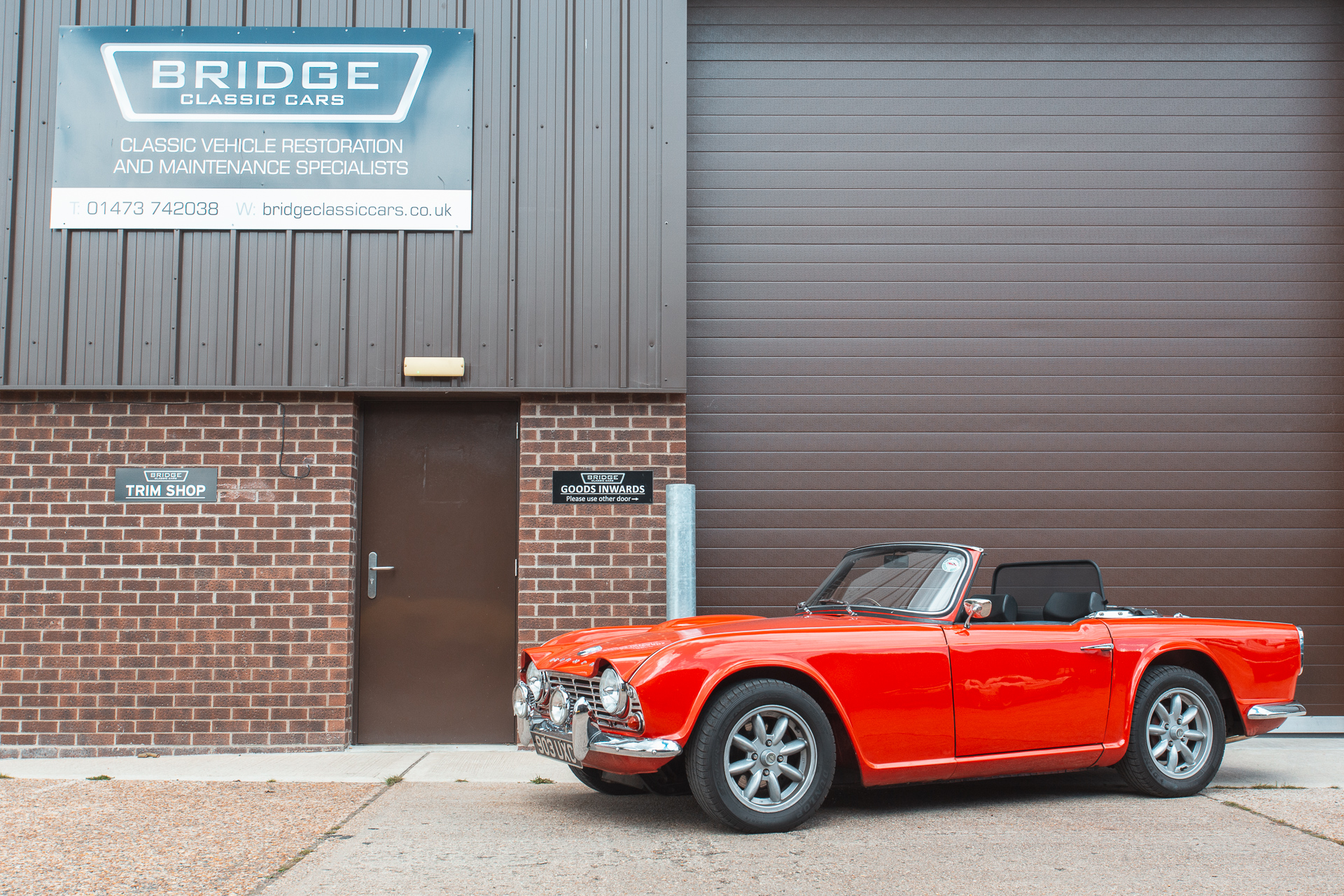 1962 Triumph TR4 in for Paintwork Repair - Bridge Classic Cars