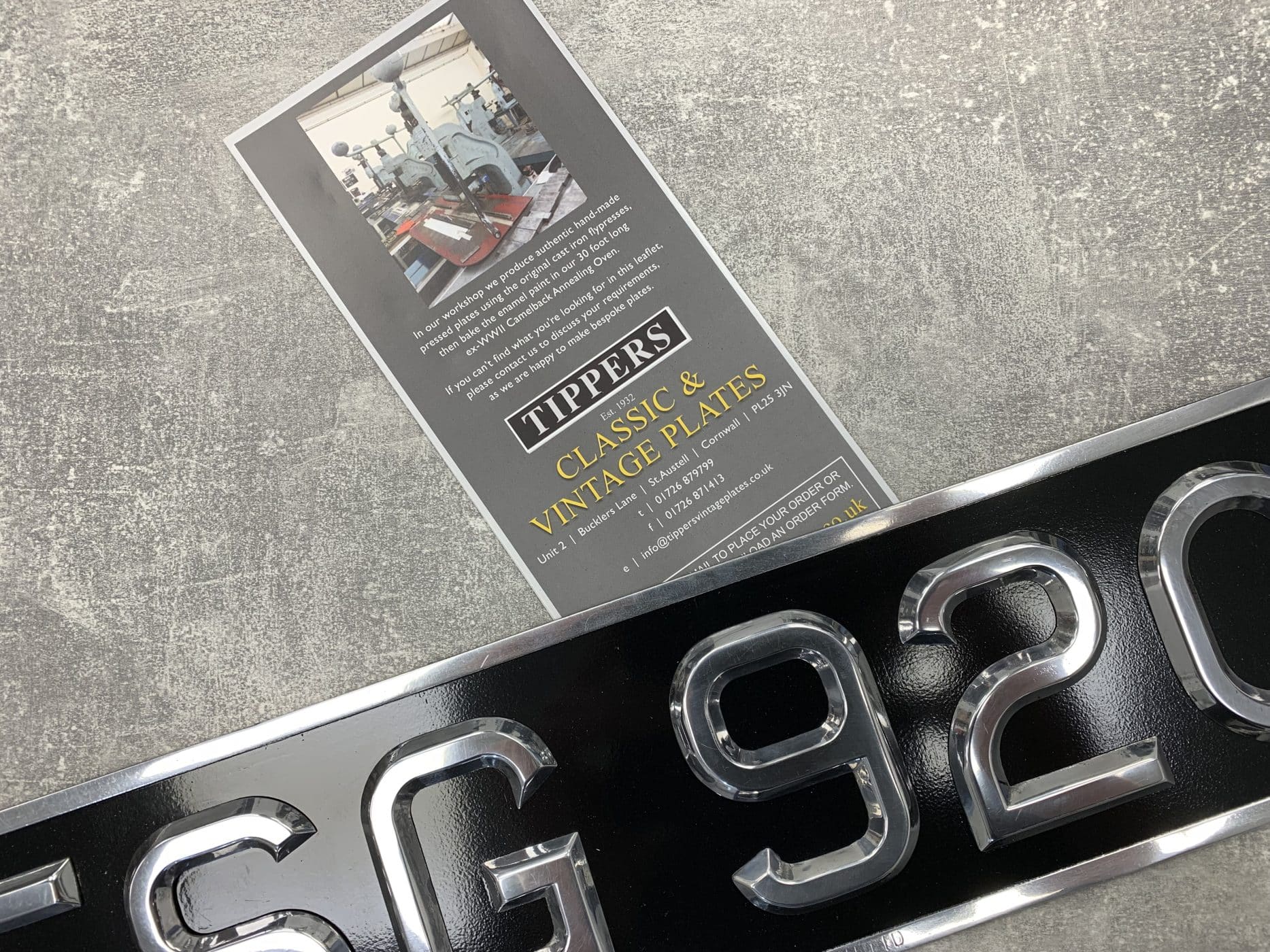 Original Number Plates Of The White Lady - Bridge Classic Cars