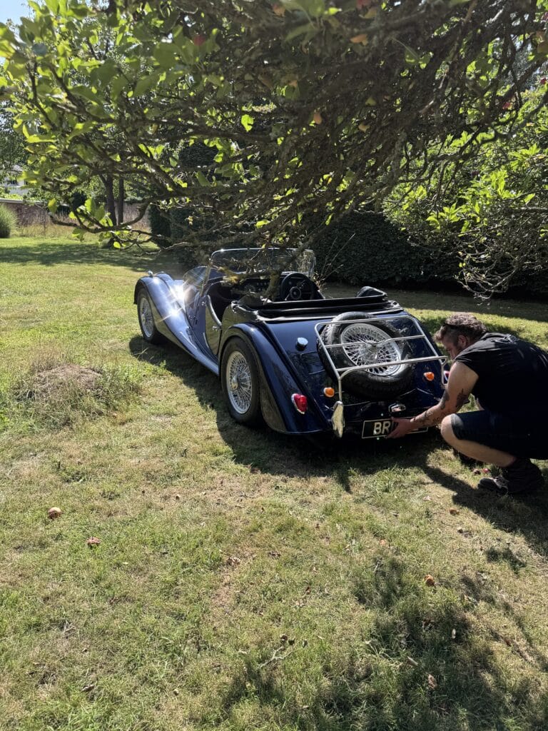 Behind the scenes of our Morgan and Mercedes shoot. - Bridge Classic Cars